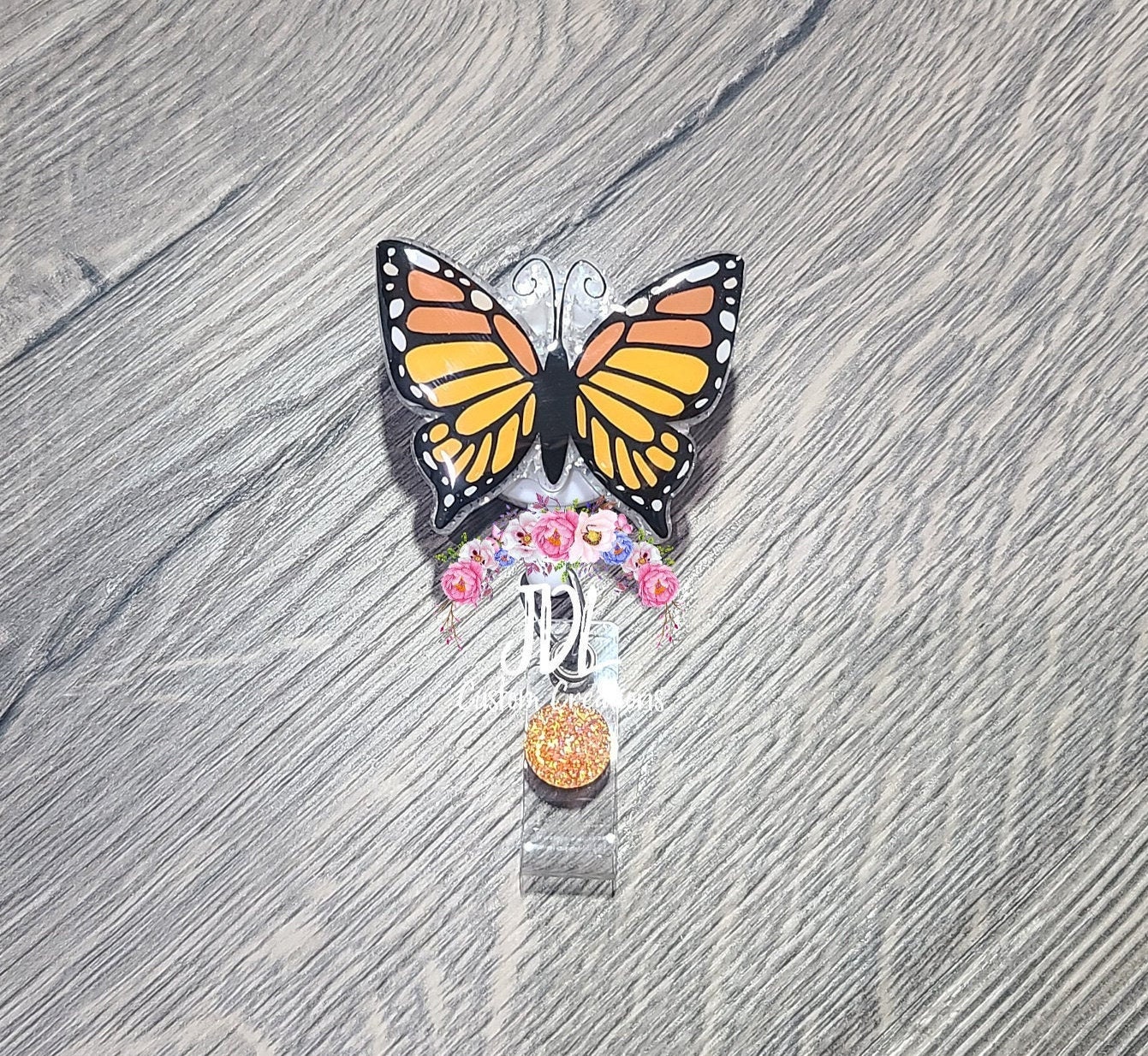 Butterfly Badge Reel Butterfly ID Badge Reel Monarch - Etsy