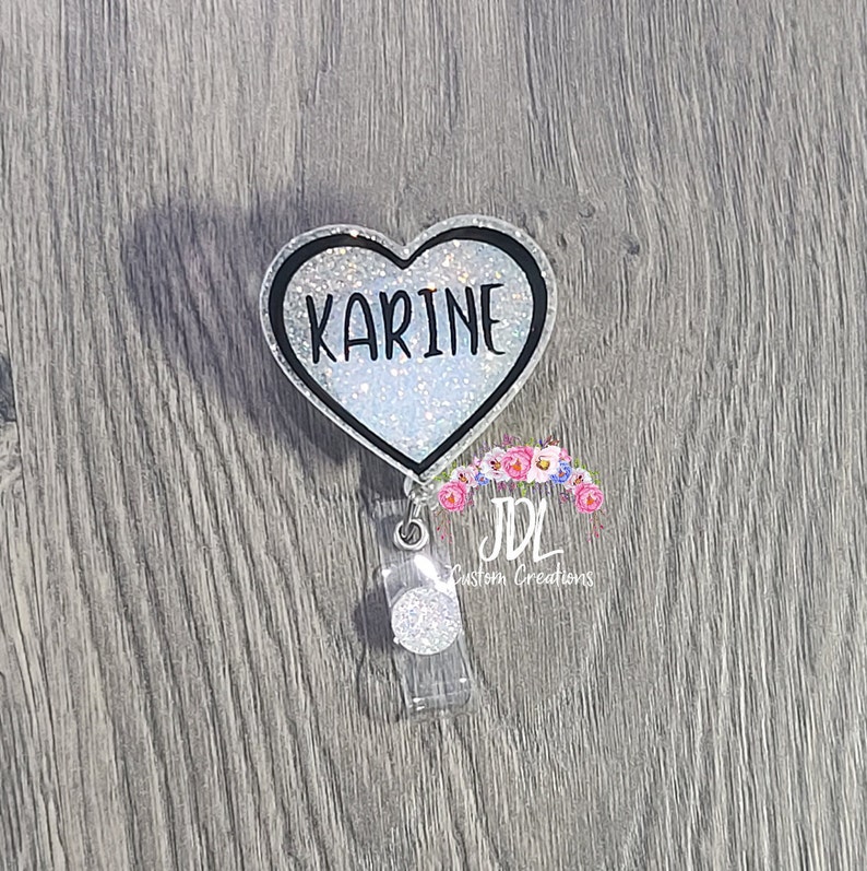 Heart Badge Reel Heart ID Badge Reel Nurse Badge Reel | Etsy