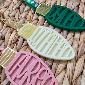 Personalized Light Bulb Christmas Ornament: Acrylic, Personalized ...