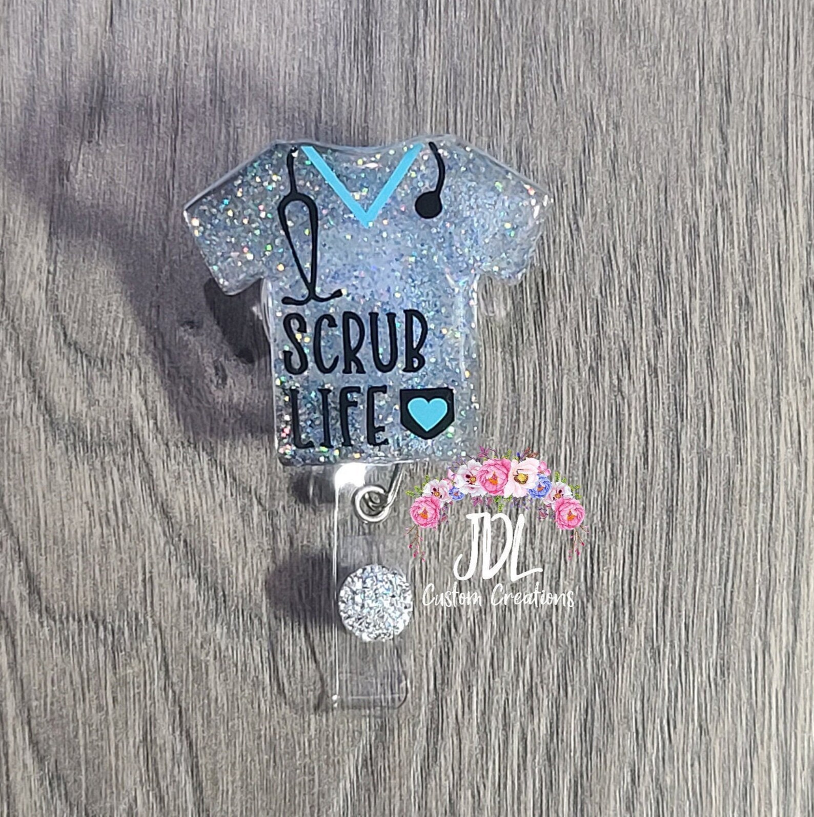 Scrub Life Badge Reelsmedical Badge Reelscute Badge - Etsy