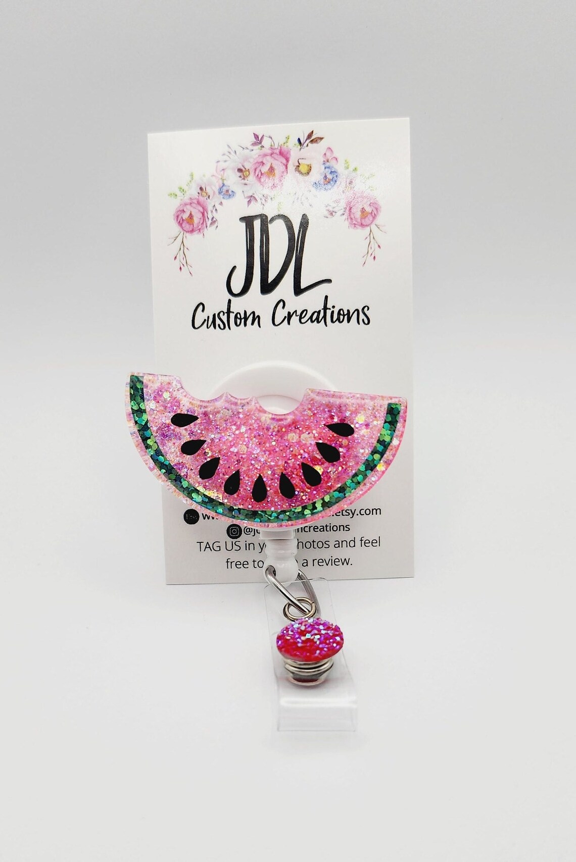 Watermelon Badge Reel Watermelon ID Badge Reel Nurse Badge - Etsy