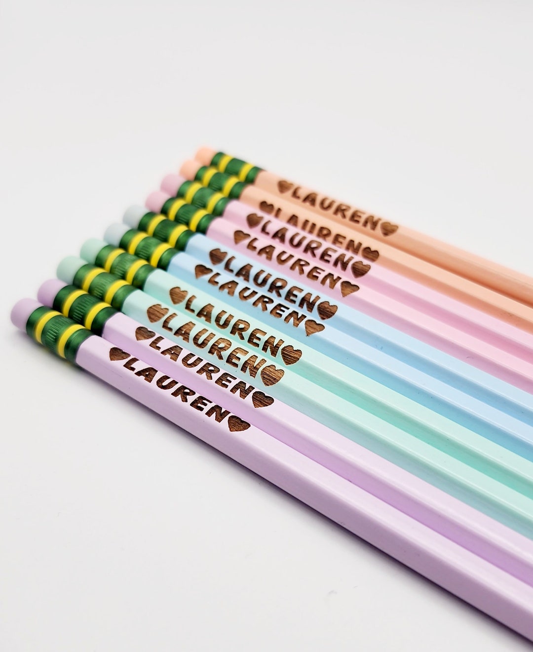Pastel Personalized Pencils: Engraved Ticonderoga #2, Back to School ...