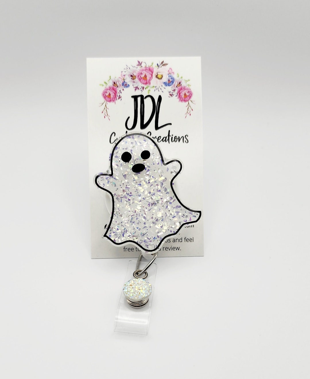 Cute Ghost Badge Reels—halloween Badges— Ghost Badge Reel —spooky Reel ...