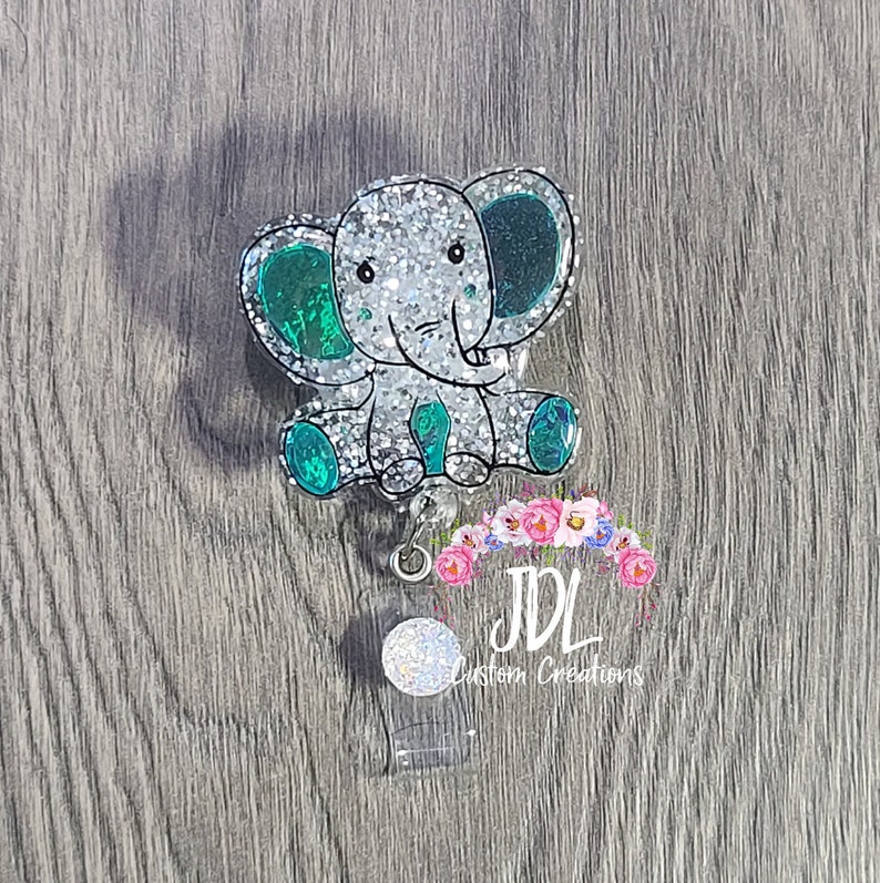 Elephant Badge Reel Cute Elephant Badge Reel Badge Reel - Etsy