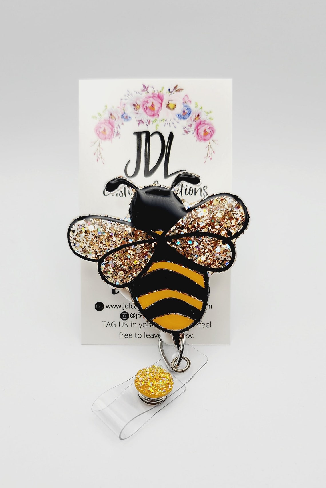 Bumble Bee Badge Reel Bee ID Badge Reel Bee Badge Reel - Etsy
