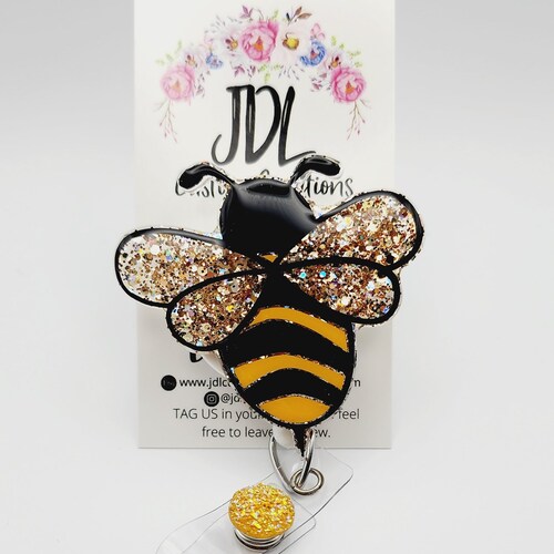 Bumble Bee Badge Reel Bee ID Badge Reel Bee Badge Reel - Etsy