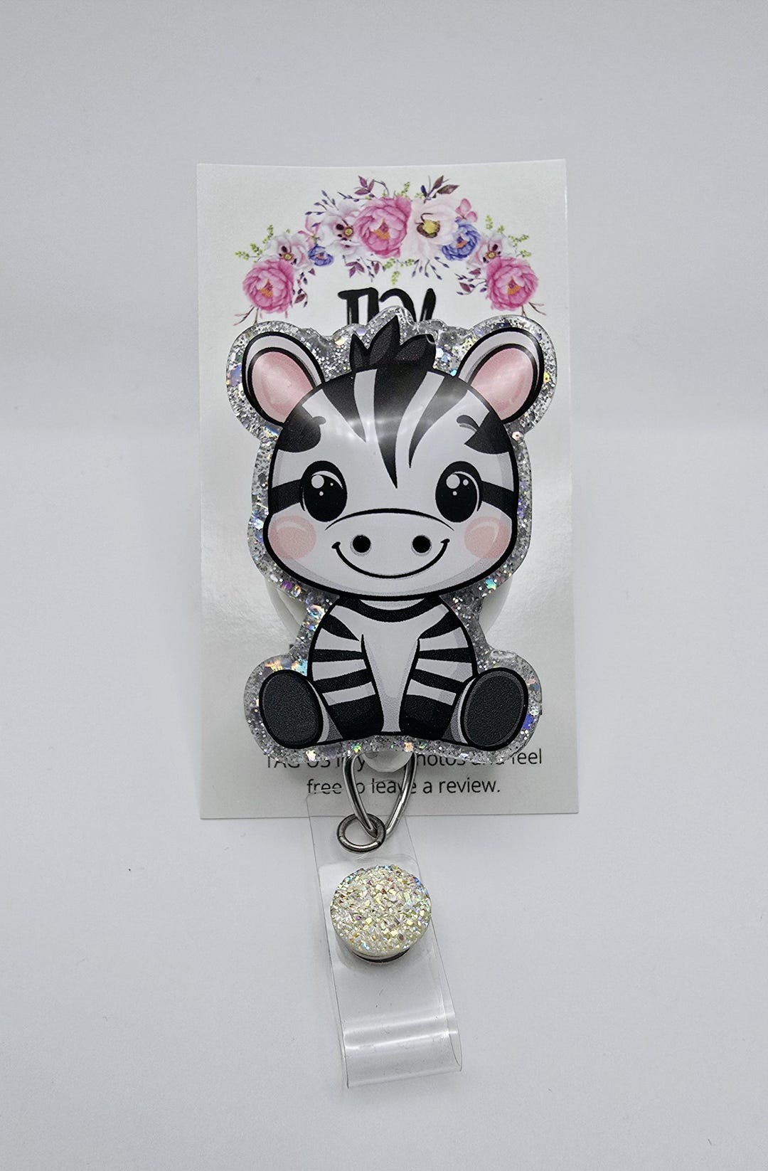 Zebra Badge Reel- Cute Zebra Nurse Badge Reel - Registered Nurse Badge ...