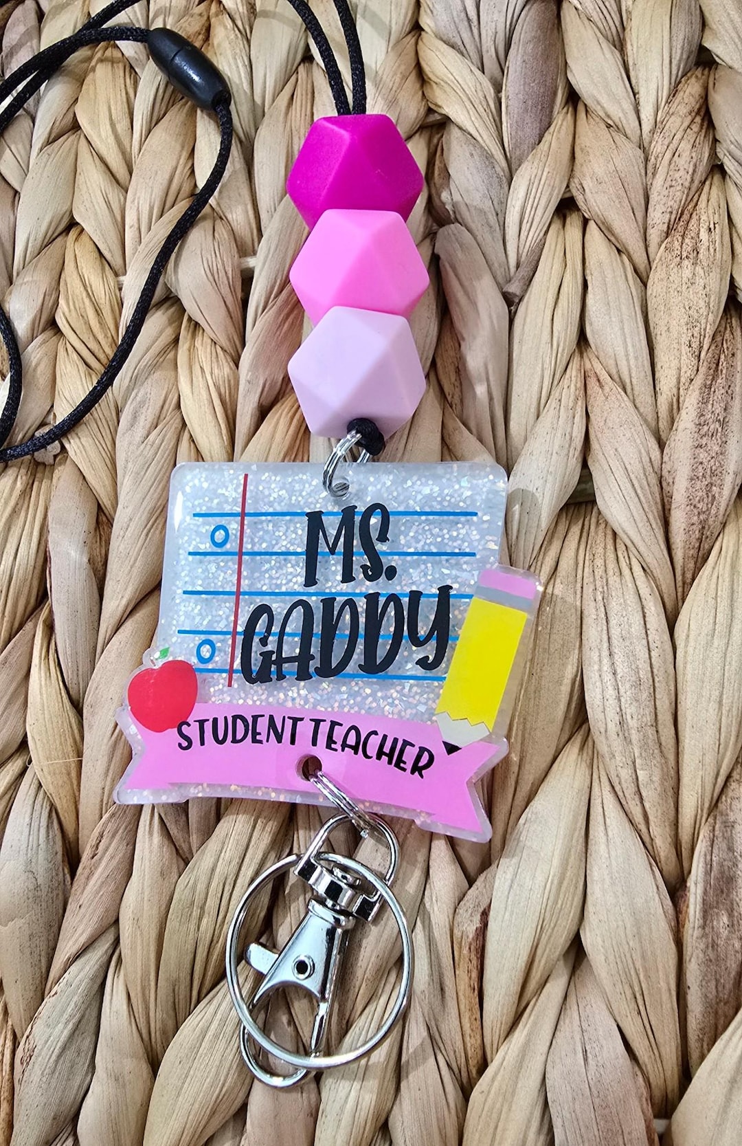 Personalized Notebook Paper With Grade or Title Teacher Lanyard ...