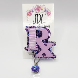 RX Acrylic Badge Reel: Pharmacy Tech, Nurse Gift - Etsy