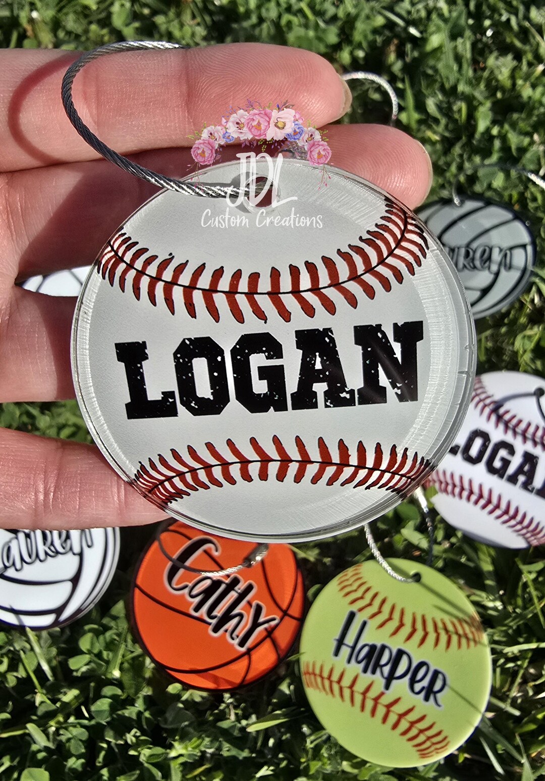 Sports Bag Tag - Backpack Bag Tag Baseball Bag Tag - Basketball Bag Tag ...