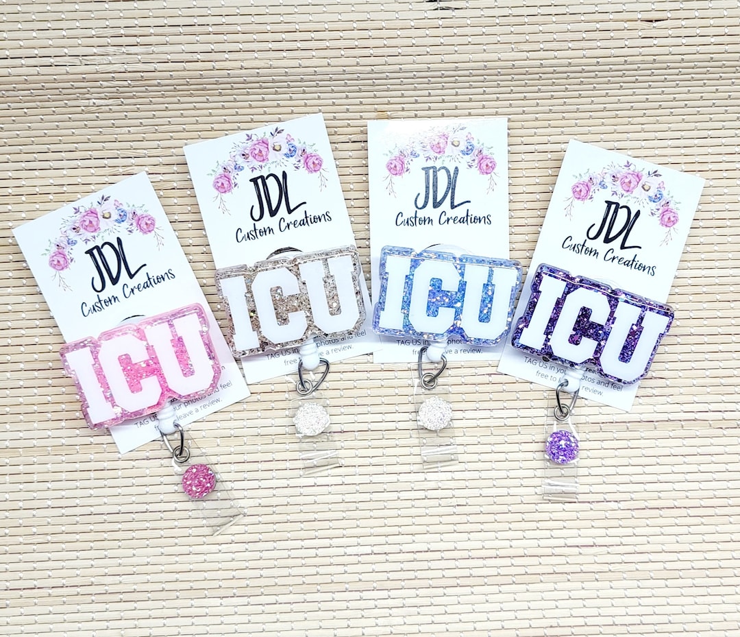 ICU Badge Reel - Intense Care Unit Badge Reel - ICU Badge Reel - Nurse ...