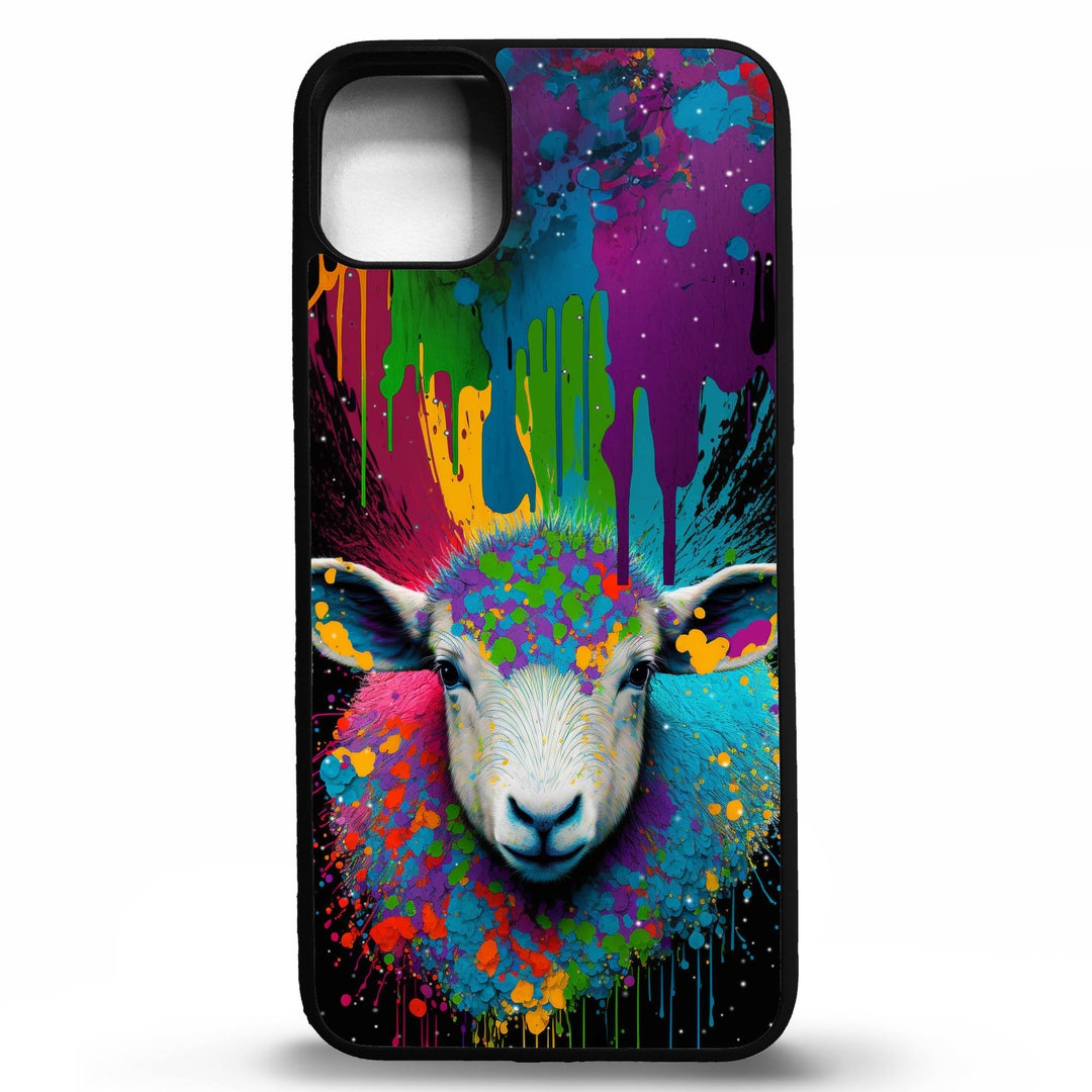 Sheep Lamb Head Face Paint Splatter Animal Graphic Phone Cover for ...