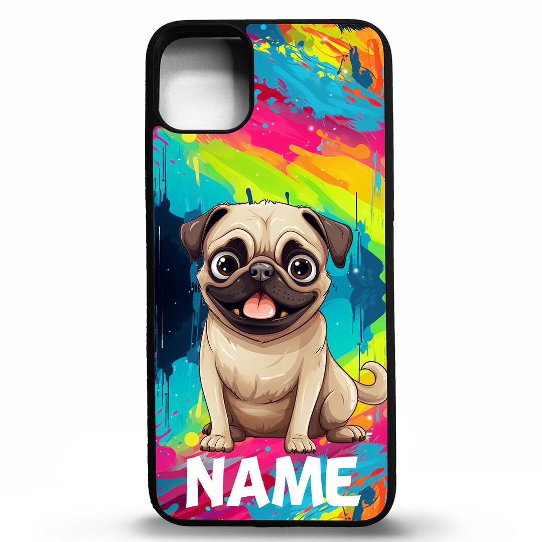 Pug Dog Puppy Pop Art Paint Drip Graphic Personalised Name - Etsy