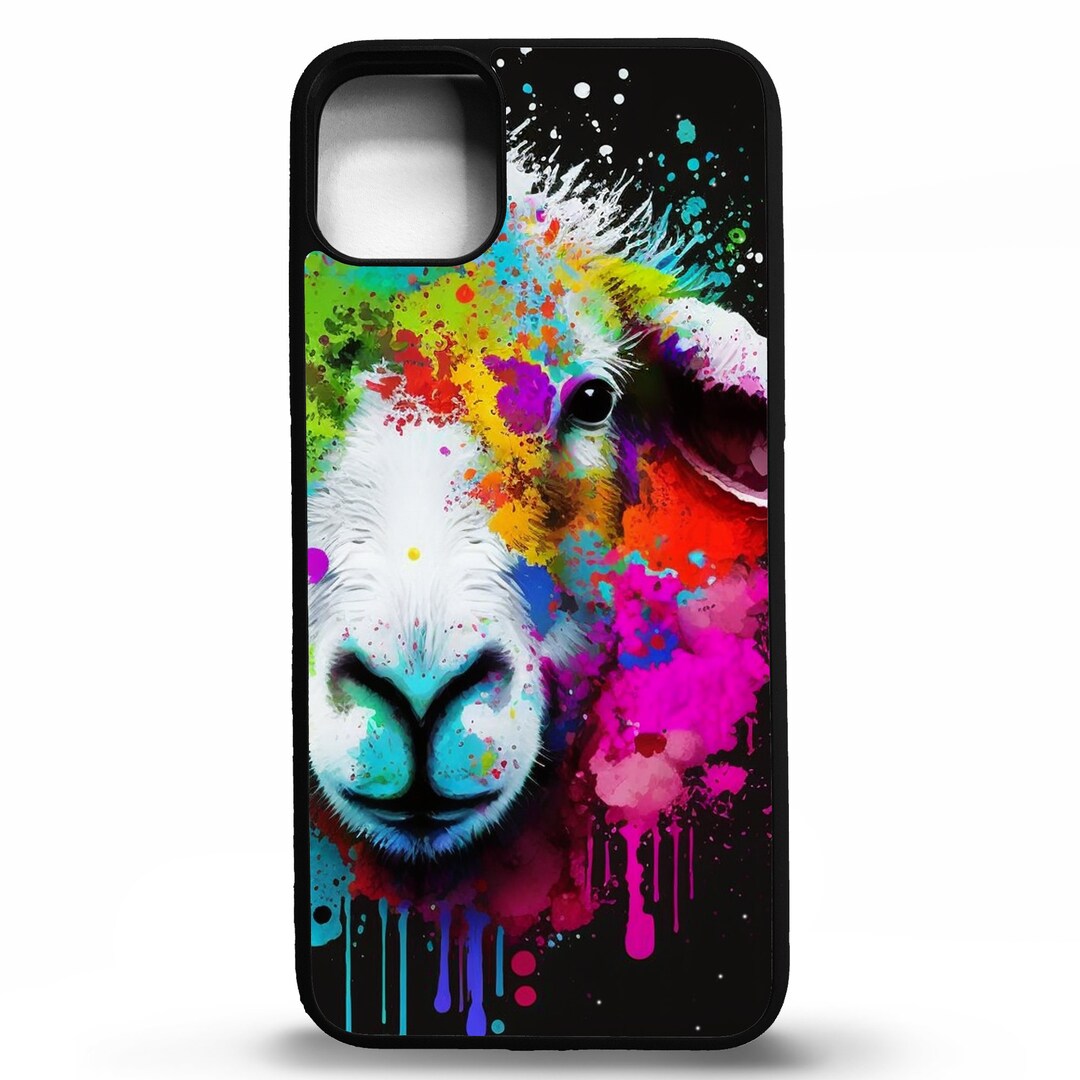 Sheep Lamb Head Face Paint Splatter Animal Graphic Phone Cover for ...