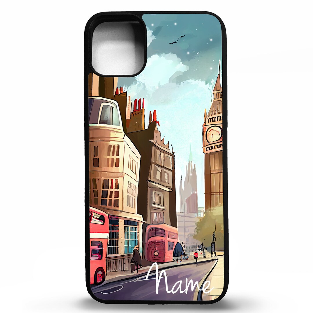 London City Skyline Bus Big Ben Graphic Art Personalised Name - Etsy