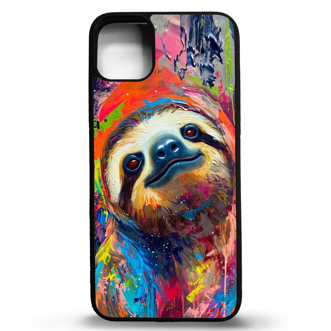 Sloth Face Cute Paint Splatter Animal Pattern Graphic Phone Cover for ...