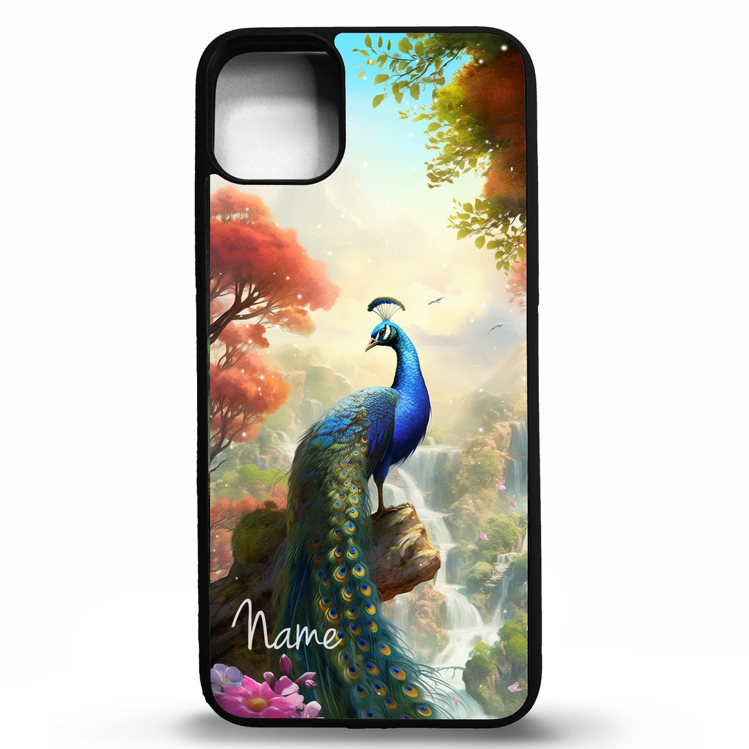 Peacock Bird Feather Floral Flower Tree Graphic Personalised - Etsy