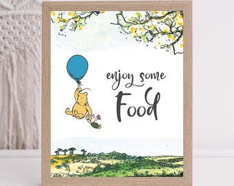 Pooh Bear Food Sign - Etsy