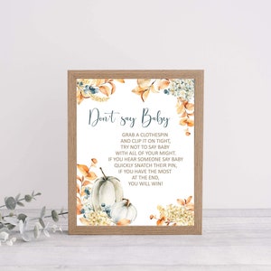 Diaper Raffle Sign Fall Baby Shower Decor PRINTABLE Autumn - Etsy