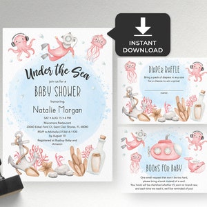 Word Scramble Game Under the Sea Baby Shower Games, Girl Nautical Baby ...
