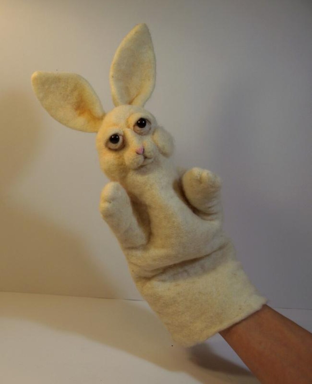 White Rabbit Glove Puppet, Rabbit Hand Puppet, White Bunny Puppet ...