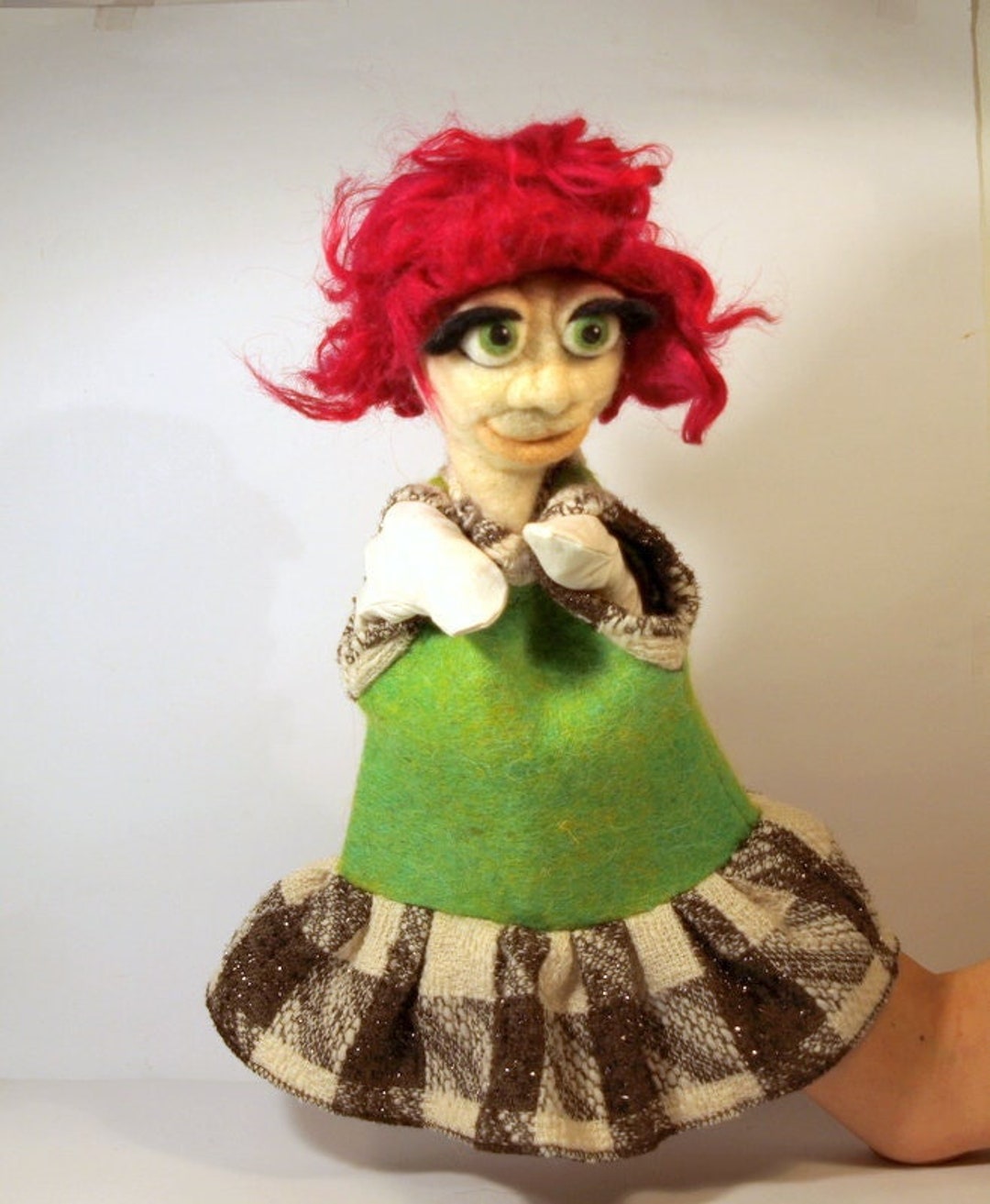 Ms Fuchsia, Glove Puppet, Hand Puppet, Felted Puppet - Etsy