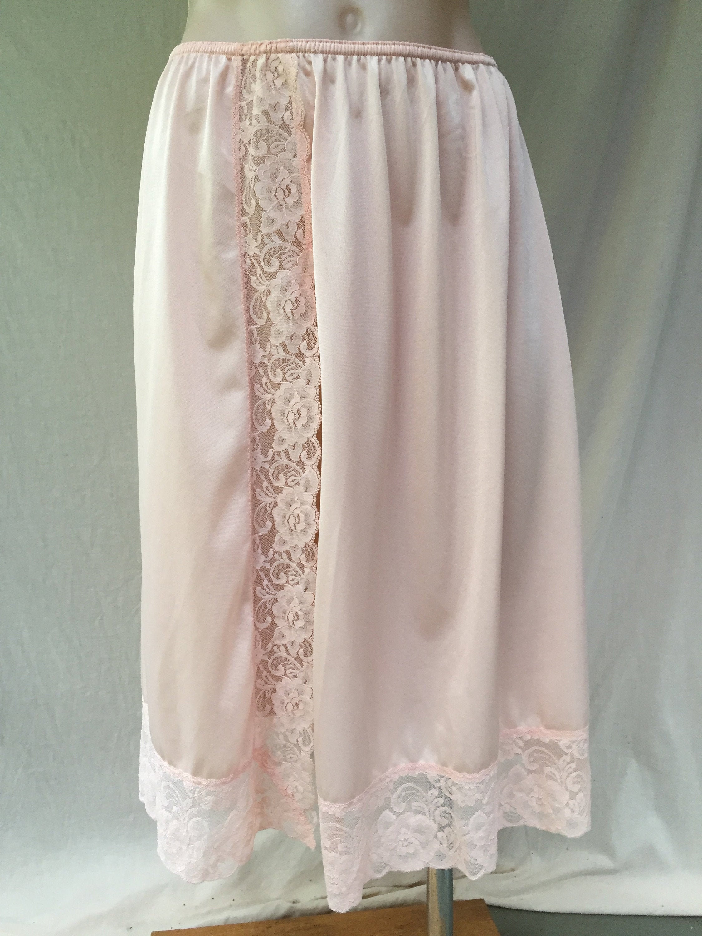 Vintage Apricot Lace Half Slip Size 10 - Etsy