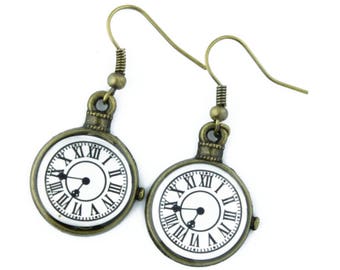 Clock Earrings | Etsy