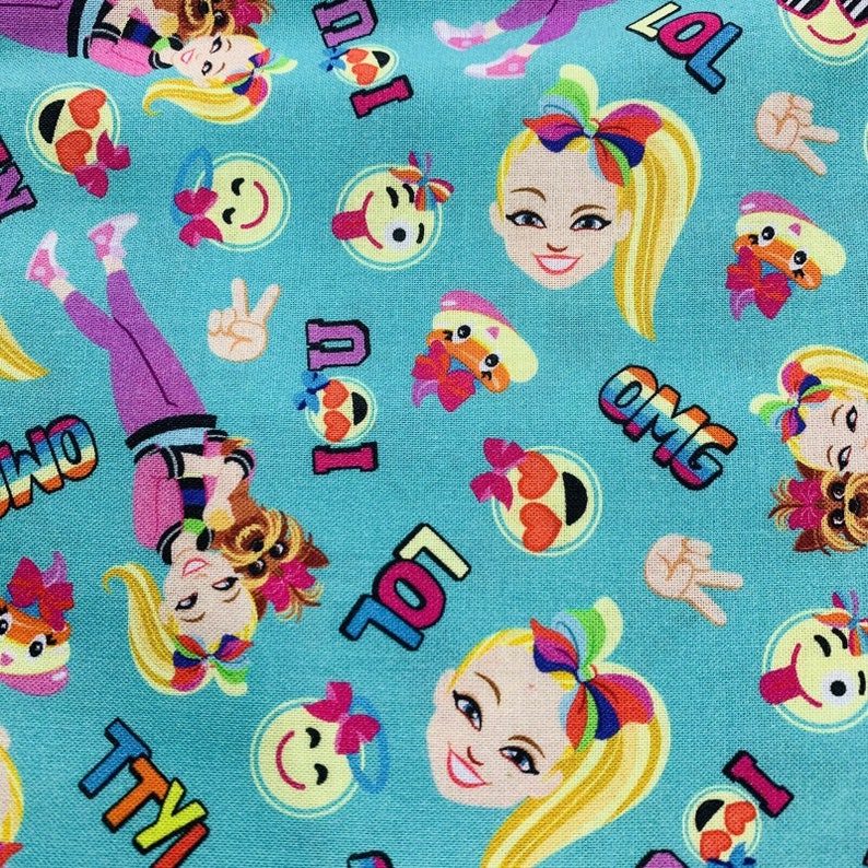 2 Yards Jojo Siwa Rainbow Emoji Friends TTYL LOL OMG Jo Jo 44 Wide 100% ...