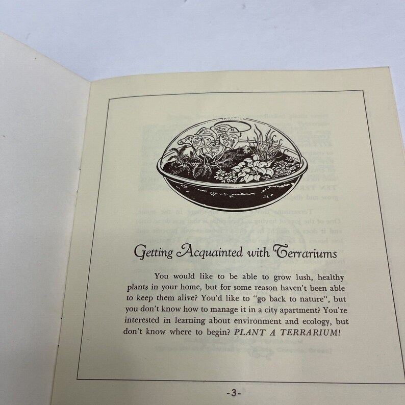 Vintage 1972 Christen Terrariums Pamphlet Book Ephemera Atomic Living MCM - Etsy