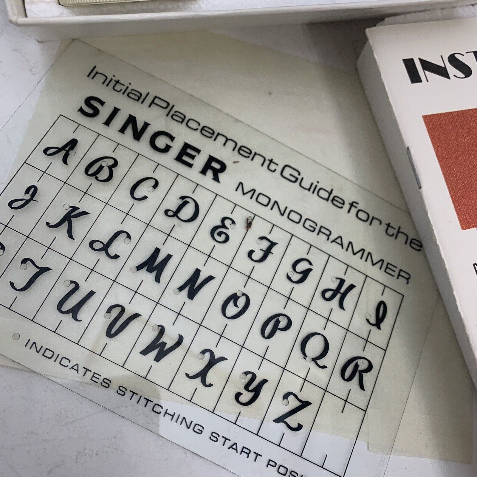 Singer Monogrammer Discs Instructions 171256 Slant Needle 750 Series ...