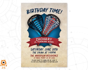 Lacrosse Invitation - Etsy
