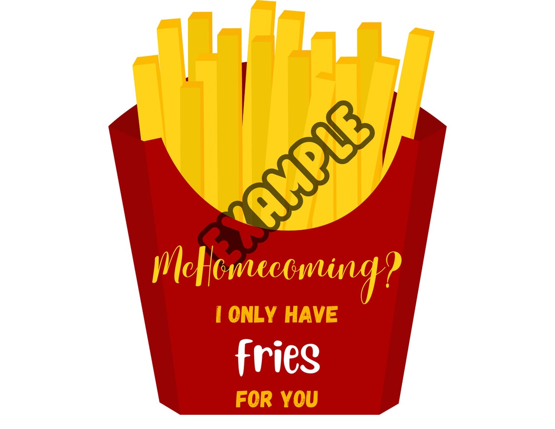 I Only Have Fries for You - French Fries Theme Hoco Homecoming Proposal ...