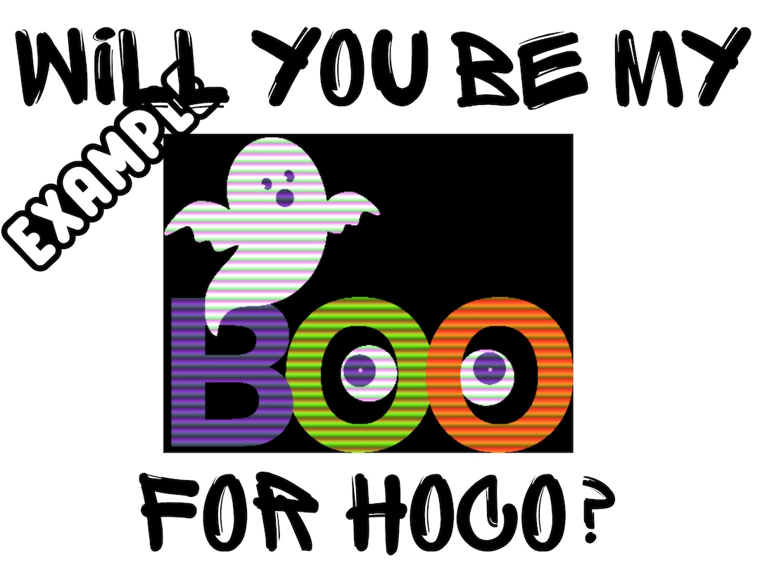 Will You Be My Boo for Hoco? Homecoming Proposal Printable Design - Etsy