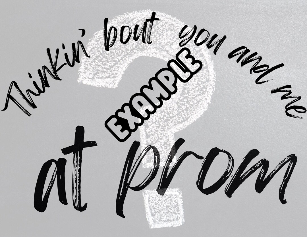 Thinkin' Bout You and Me at Prom Proposal Printable Design - Etsy