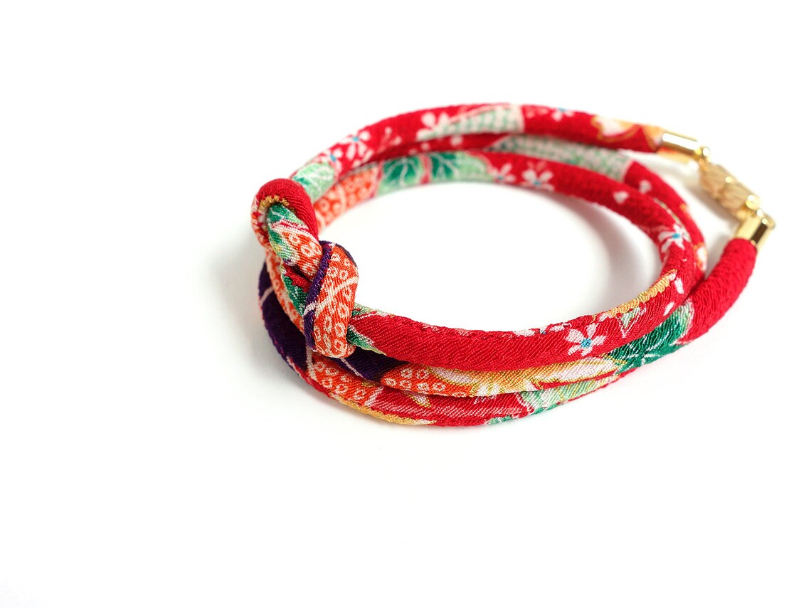 Japanese Jewelry Japanese Cord Bracelet Wrap Your Kimono - Etsy