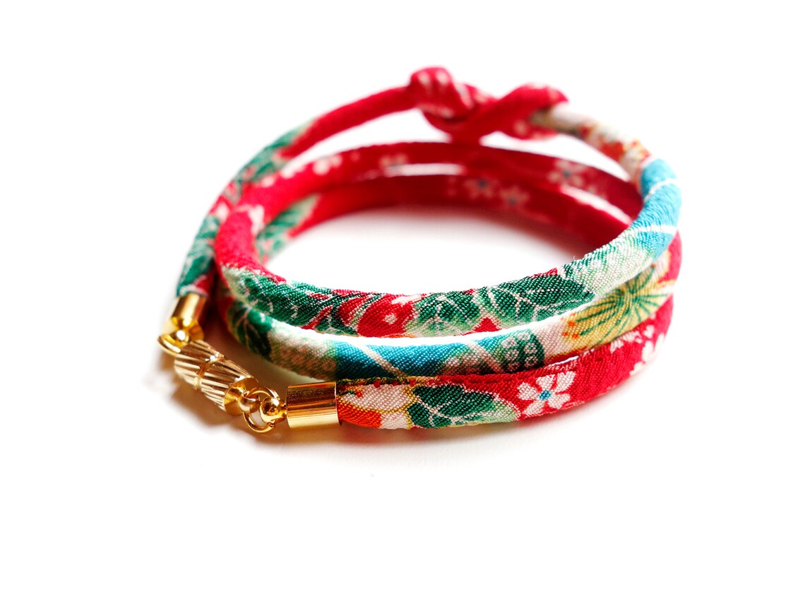 Japanese Jewelry Japanese Cord Bracelet Wrap Your Kimono - Etsy