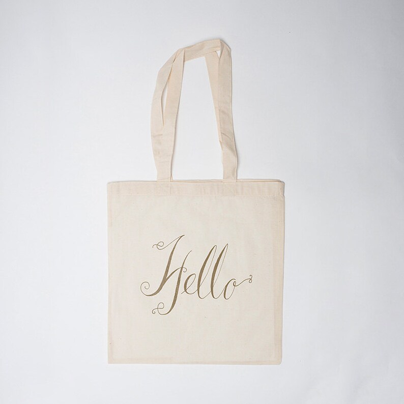 Hello Bag Gold (10), Wedding Welcome Bag (10), Canvas Tote, Wedding ...