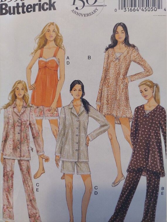 Butterick 5932 uncut sewing pattern ladies misses pajamas | Etsy