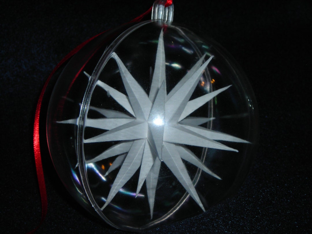 Four-inch Handmade Paper Moravian Star (3 in Base With Elongated Points ...