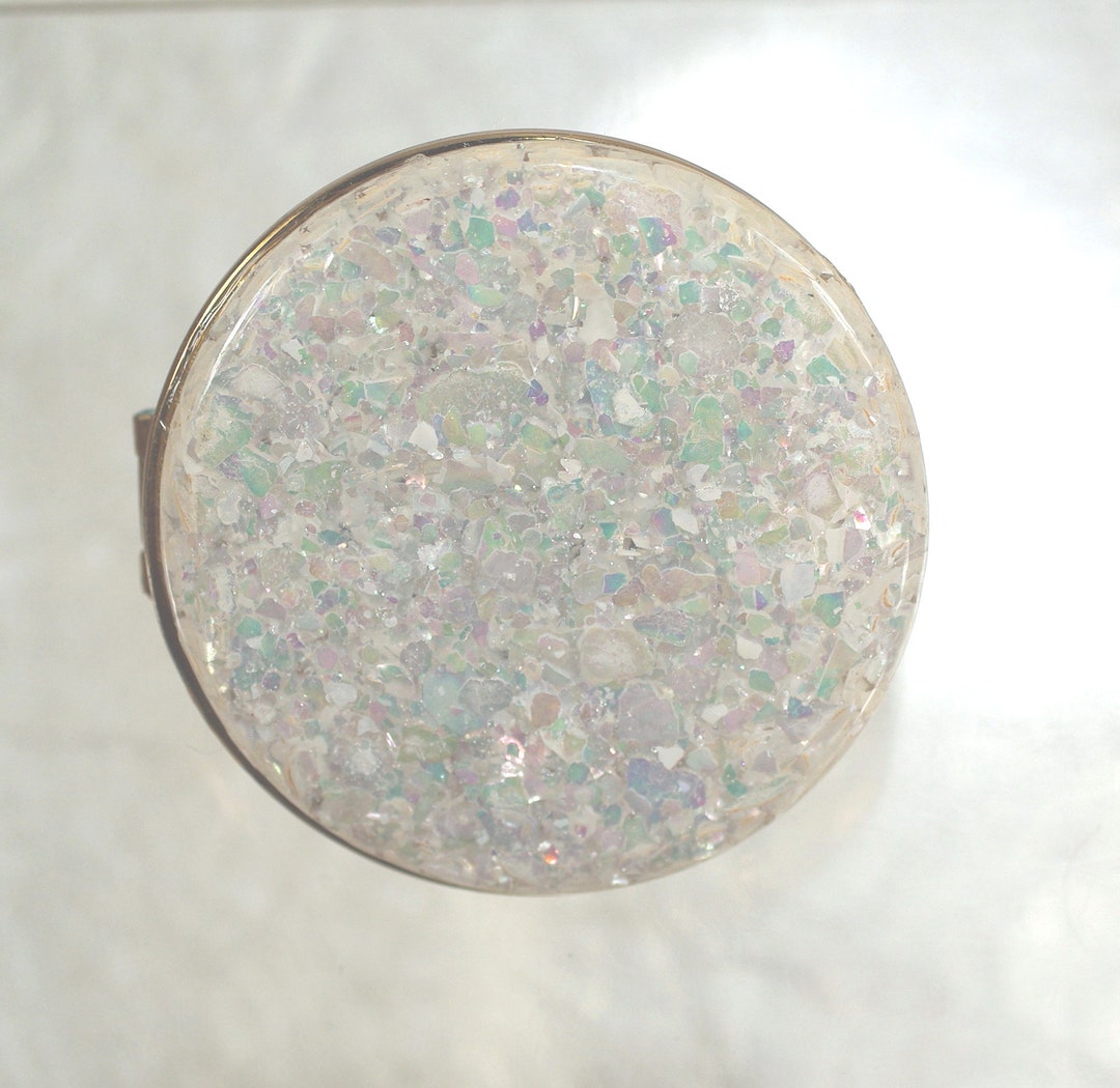 Vintage Confetti Mirror Lipstick Combo, Iridescent Lucite Mirror ...