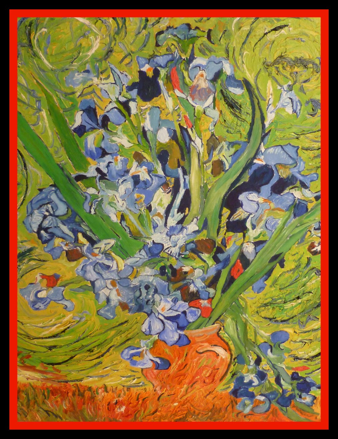 ORIGINAL Oil Painting: Burning Iris. Amazing. - Etsy