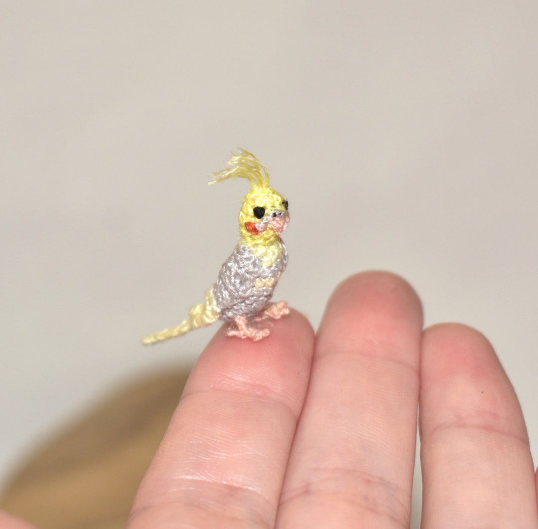 Tiny Sweet Parrot - Miniature Cockatoo Dollhouse Parrot Miniature ...