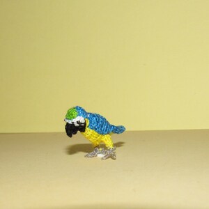 Miniature Parrot ARA Dollhouse Parrot Unique Realistic Parrot Crochet ...