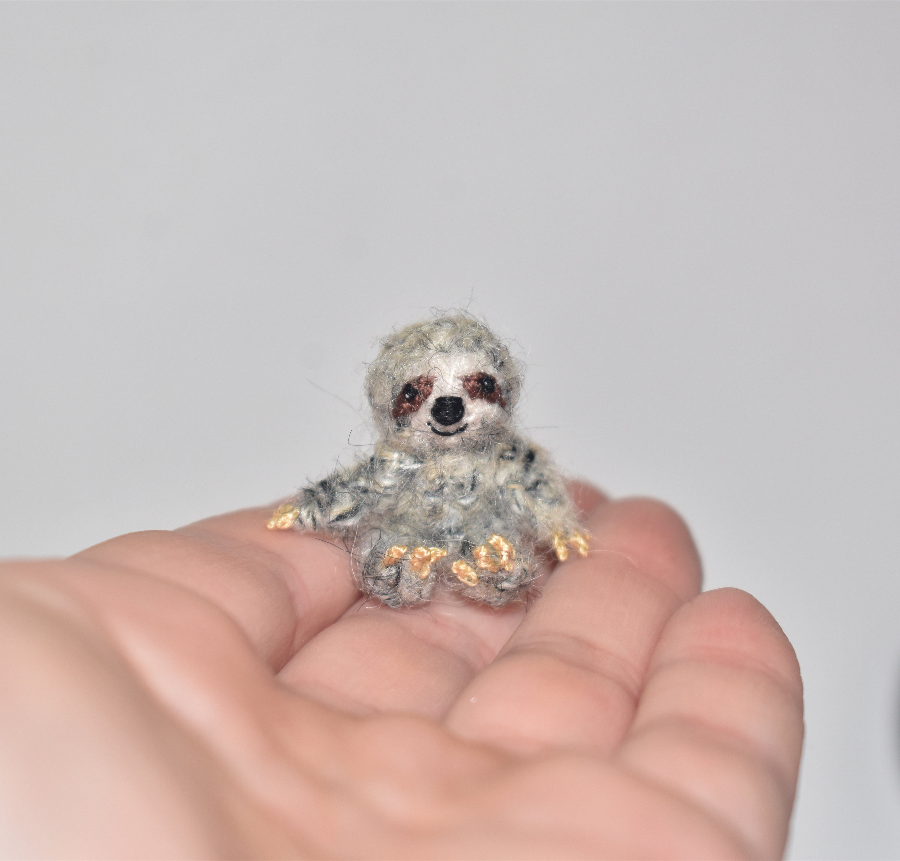 Miniature Crochet Sloth Amigurumi Sloth Micro Sloth - Etsy