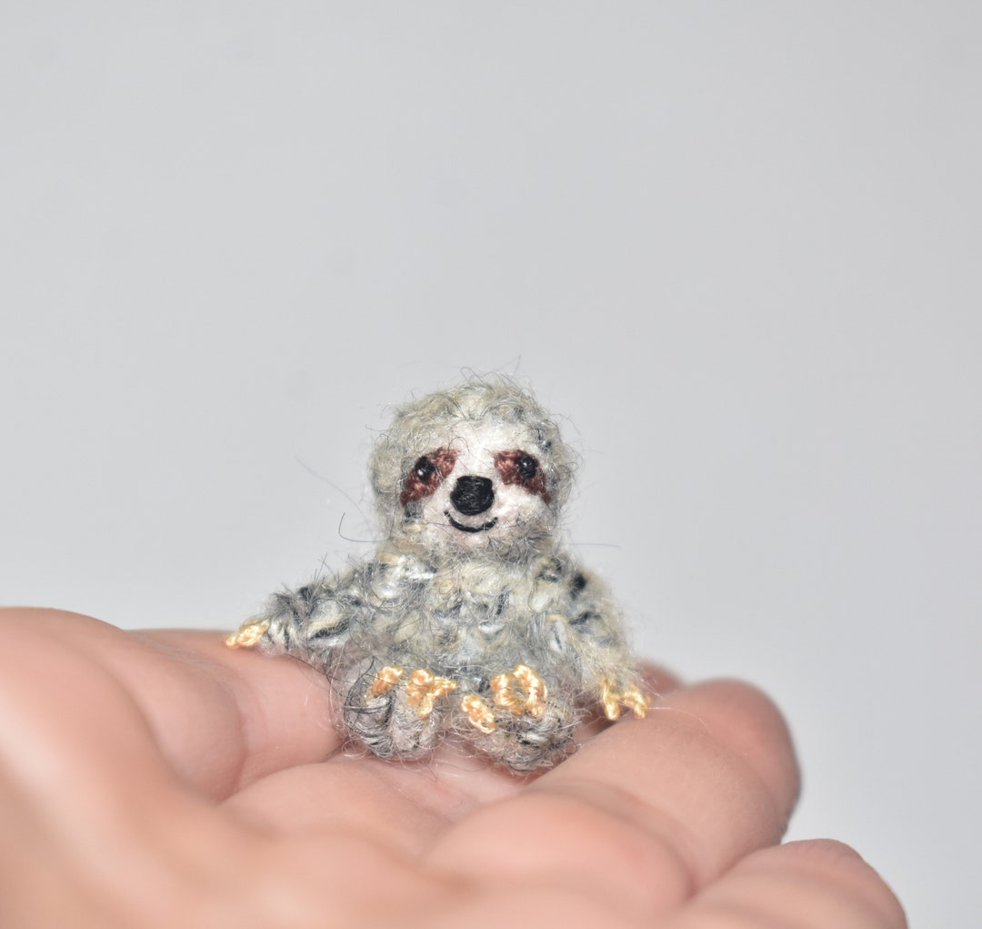 Miniature Crochet Sloth Amigurumi Sloth Micro Sloth - Etsy
