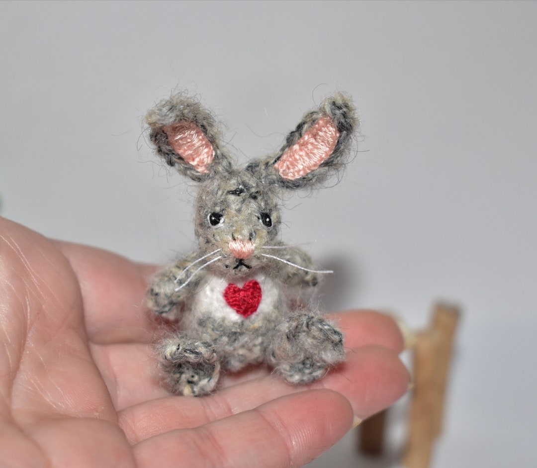 Miniature Rabbit Toy - Small Crochet Rabbit Stuffed Animal Toy ...