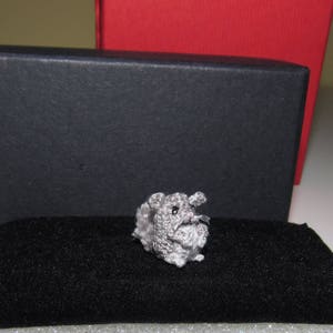 Miniature Chinchilla Micro Crochet Chinchilla Dollhouse Miniature Pet ...