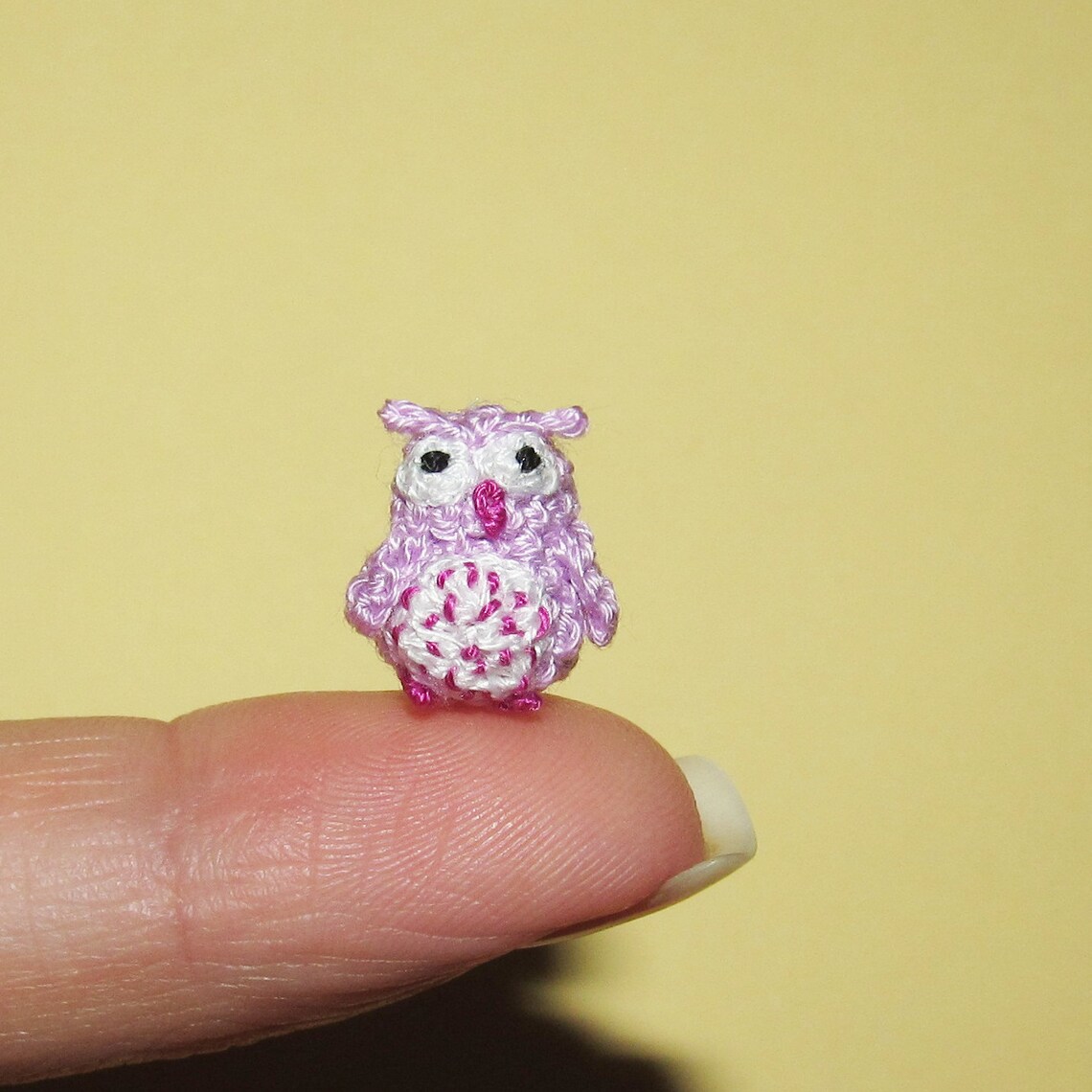 Beautiful Tiny Owl Miniature Owl Crochet Micro Owl - Etsy