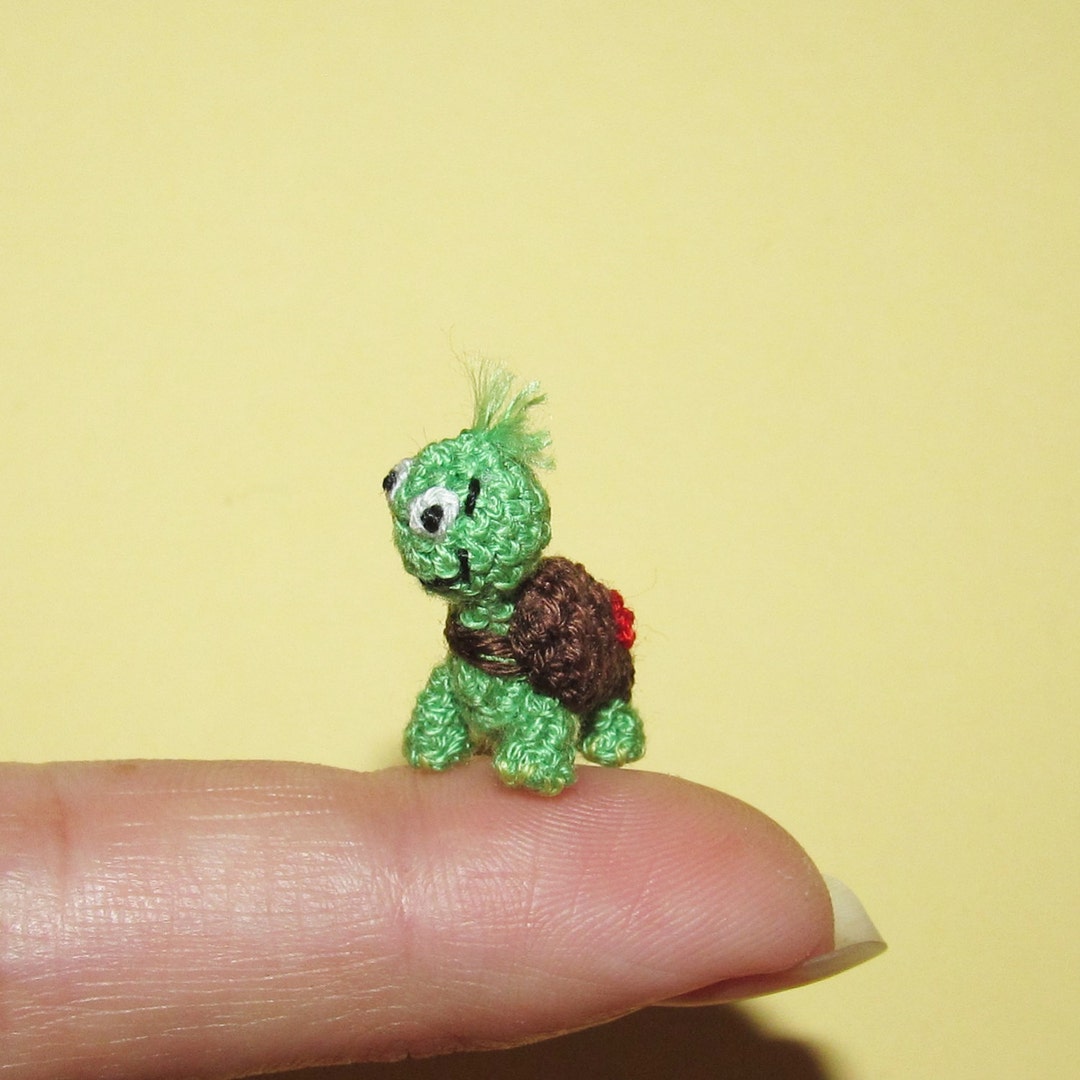 Miniature Turtle Tiny Micro Tortoise Miniature Crochet Turtle Amigurumi ...